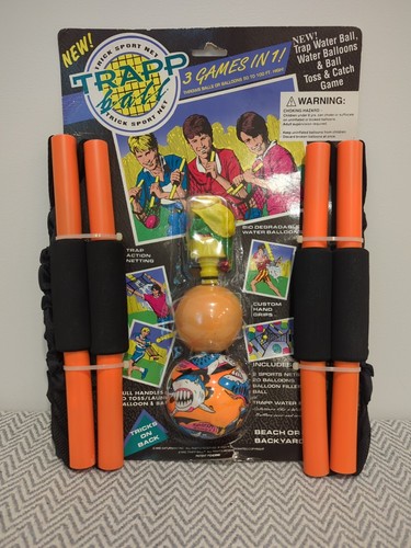 Vintage 90s Trapp Ball Water Balloon Sport Net Beach Game w Shark ...