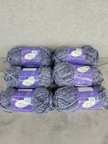 Lot of 6 Yarn Bee Mosaic Twist Moody Blue Yarn for Knitting 1.2 lbs | eBay
