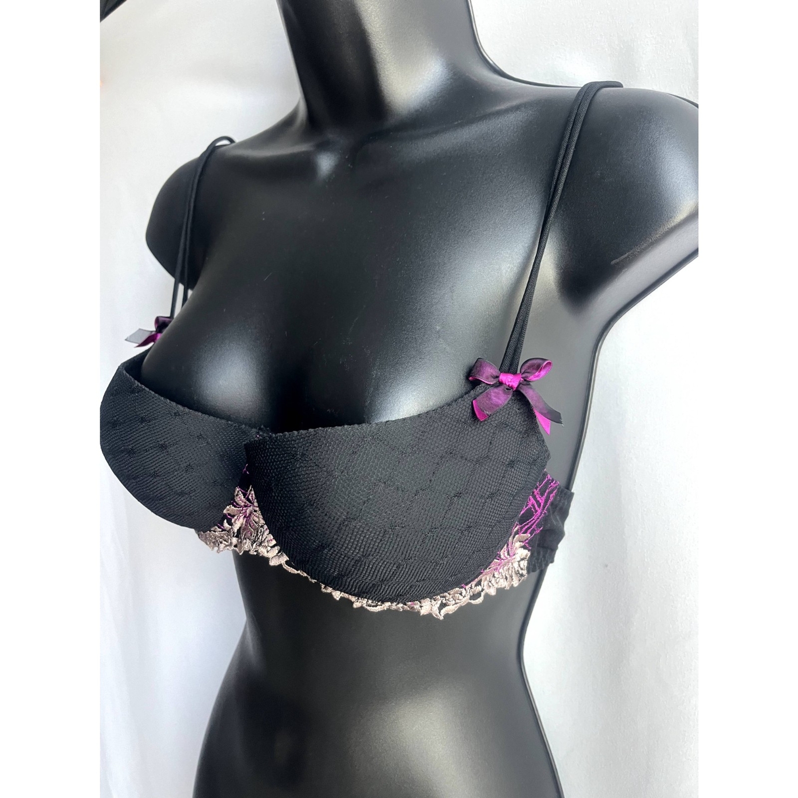 Aubade Paris Balconette Bra Floral Cute Size 32D Sexy… - Gem