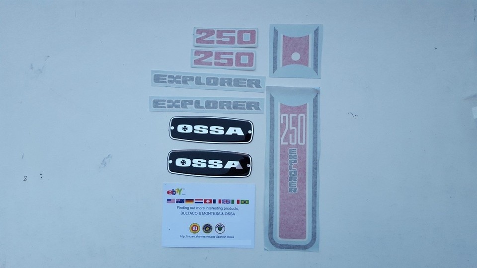 OSSA EXPLORER 250cc KIT DECALS NEW KIT DECALS OSSA EXPLORER 250 NEW | eBay