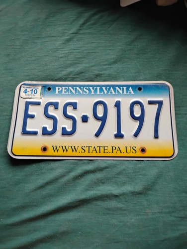2010 Pennsylvania License Plate - "ESS 9197" 4-10 state.PA.us | eBay