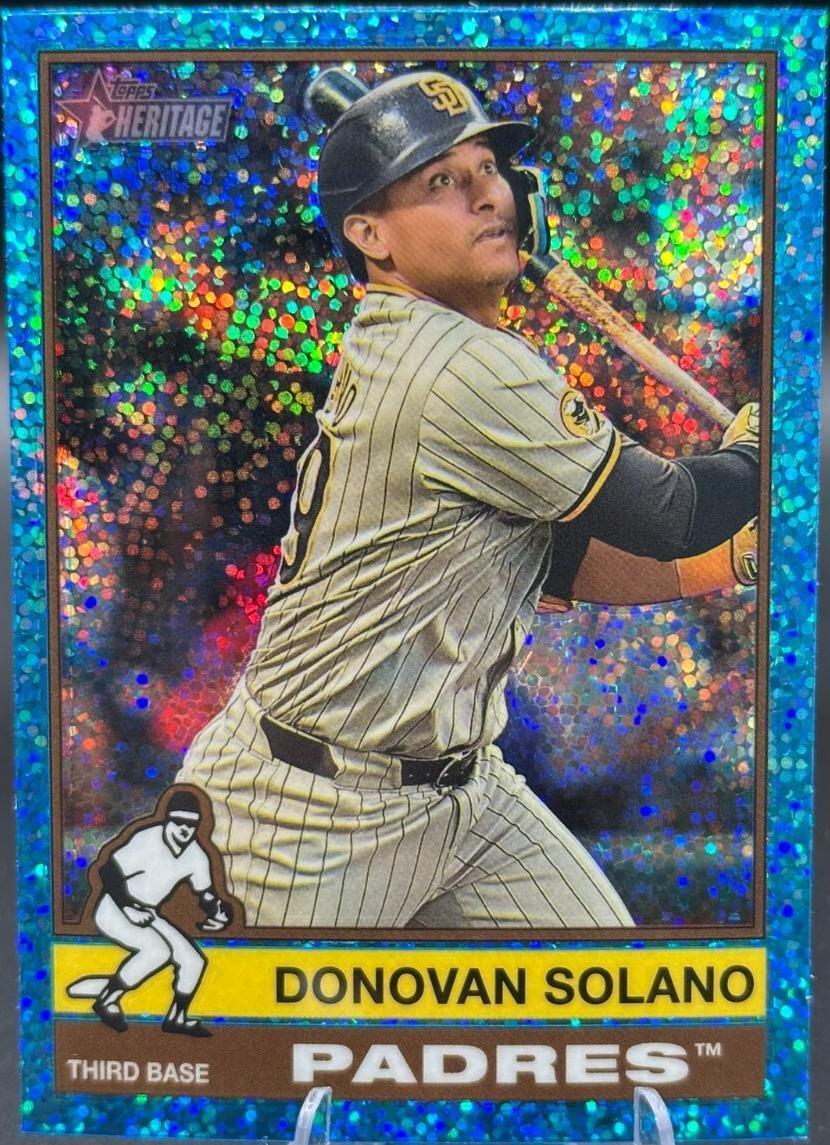 2025 Topps Heritage - Donovan Solano #269 Chrome Light Blue Sparkle Refractor for sale online | eBay