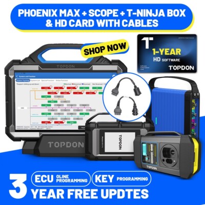#1 TOPDON Phoenix Max + T-ninja Box + HD Kit + BT Mobile Pros + ADAS ...