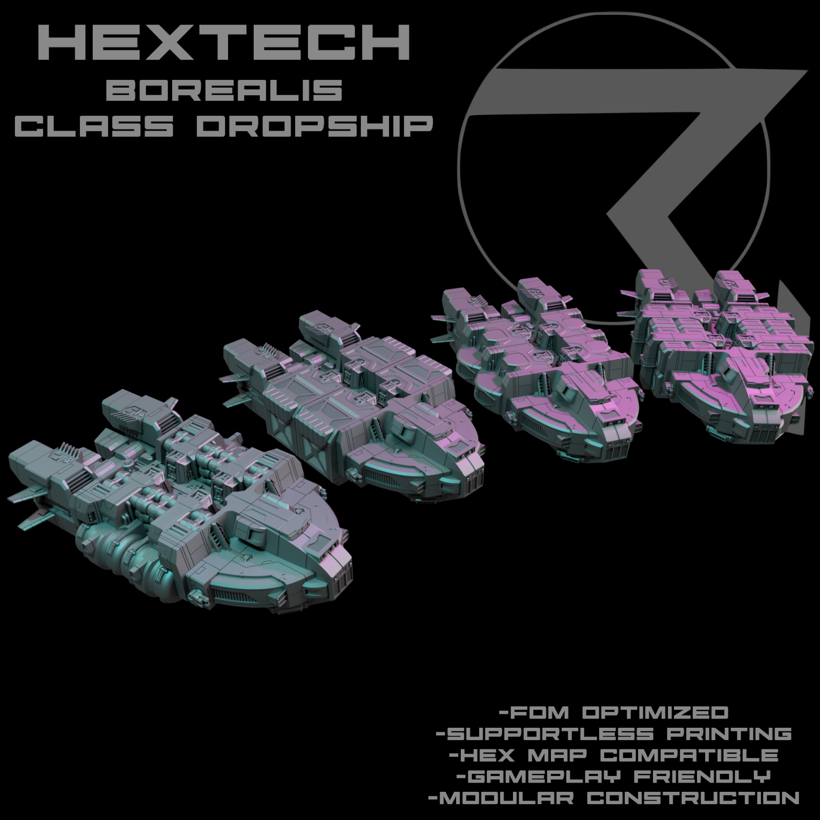 HEXTECH *Map Scale* Borealis Dropship 6mm Scale Terrain for Tabletop ...