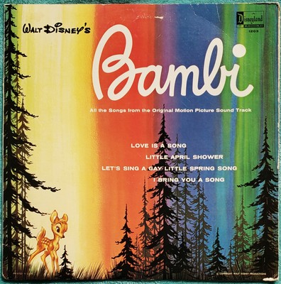 Bambi Music From The Original Soundtrack LP 1963 Disneyland Original ...