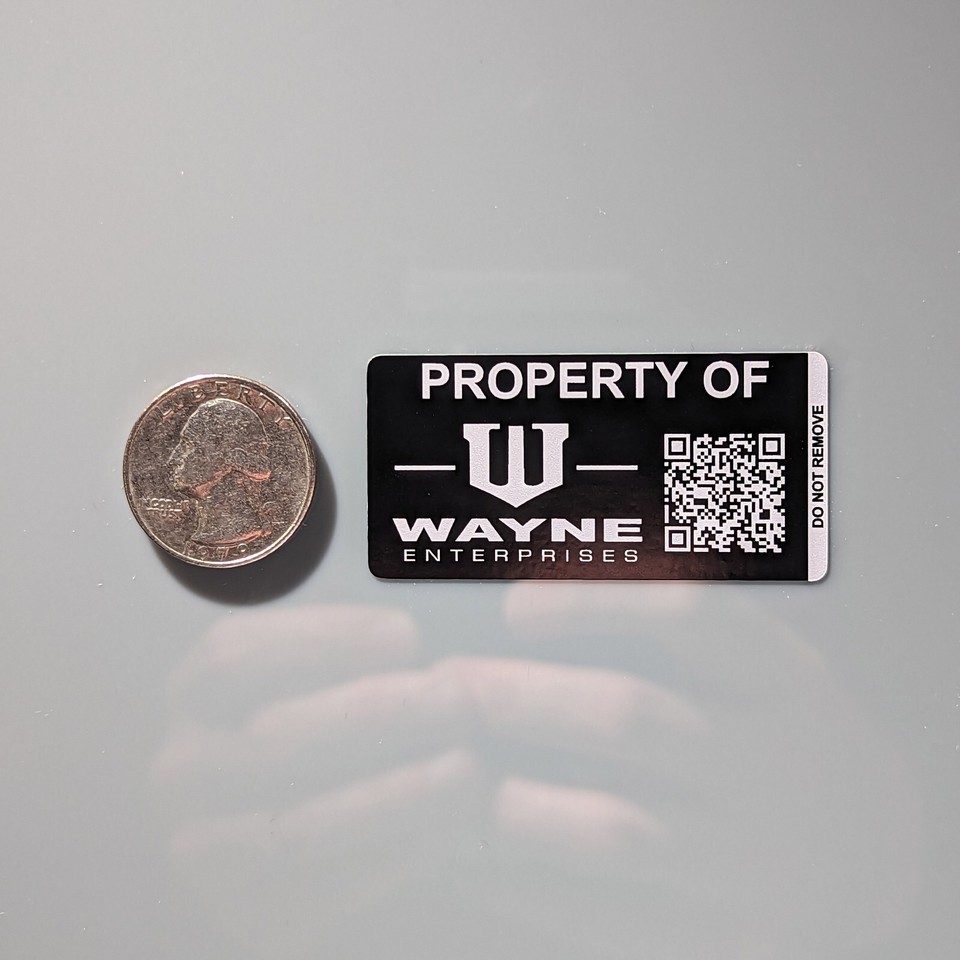 Wayne Enterprises Asset Tags (Vinyl Decal Sticker, Car laptop window ...