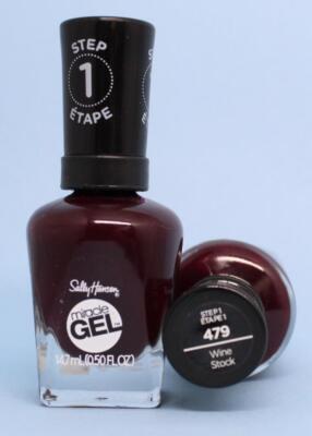 Sally Hansen Miracle Gel #479 Wine Stock (Wine Red) Step1 No Light ...