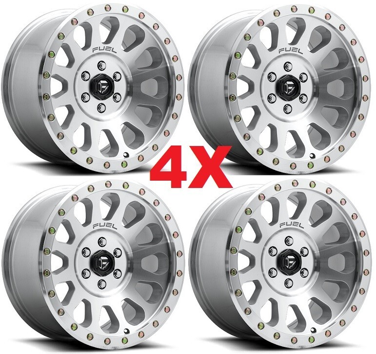 FUEL VECTOR MACHINED TIRE FALKEN WILDPEAK A/T4W D647 285 70 17 PACKAGE ...