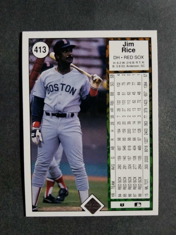1989 Upper Deck JIM RICE card # 413 [C12] | eBay