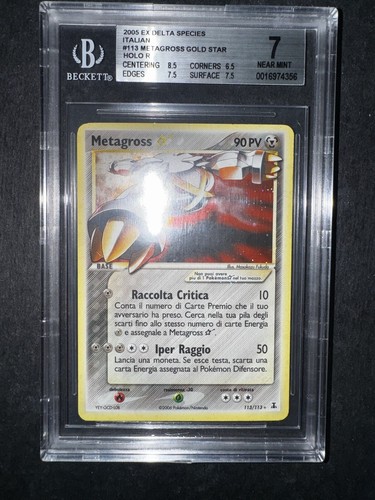 Pokemon Metagross Gold Star 113/113 Holo ITA BGS 7 NM - No Charizard ...