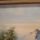 G.WHITMAN HUGE SNOW MOUNTAIN RIVER LANDSCAPE ORIGINAL OIL ON CANVAS ...