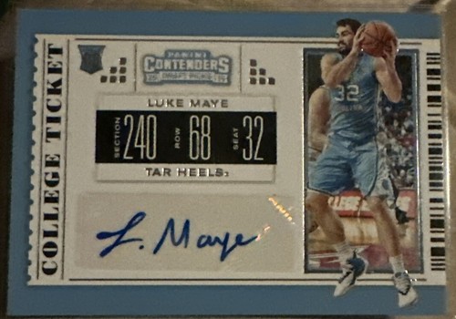 Luke Maye UNC North Carolina Tar Heels Basketball Panini Autograph ...