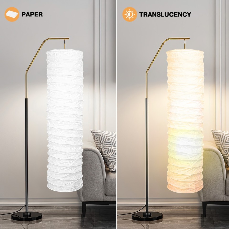 Paper Floor Lamp Shade Rice Paper Floor Light Cover Standing | eBay ...