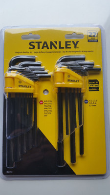 Stanley 85-753 22 Piece Long Arm SAE & Metric Hex Key Set, NEW | eBay UK