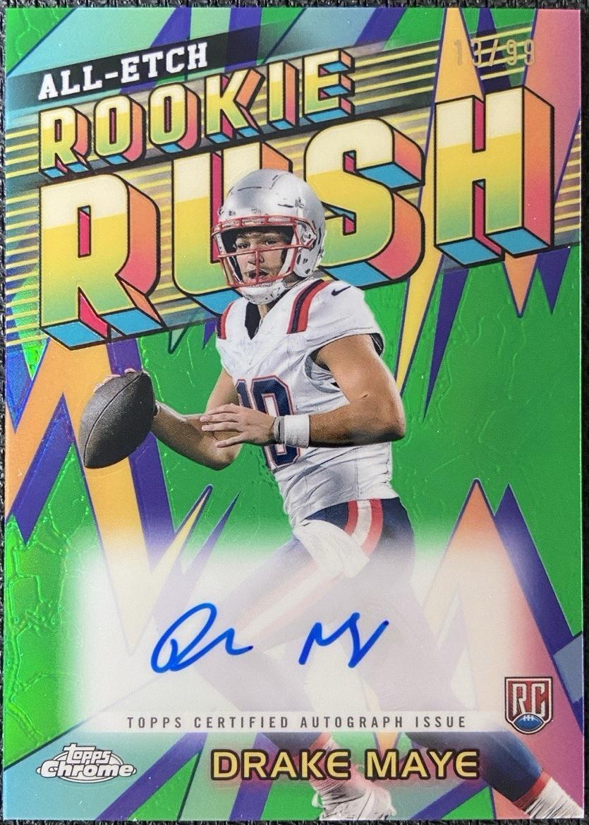 2024 Topps Chrome - All-Etch Rookie Rush Autographs Drake Maye #RRA-DM ...