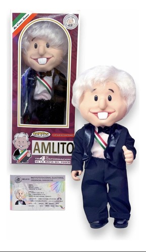 1 Lopez Obrador Amlo Amlito Peje Parlante 37 Cms Doll Includes box and ...
