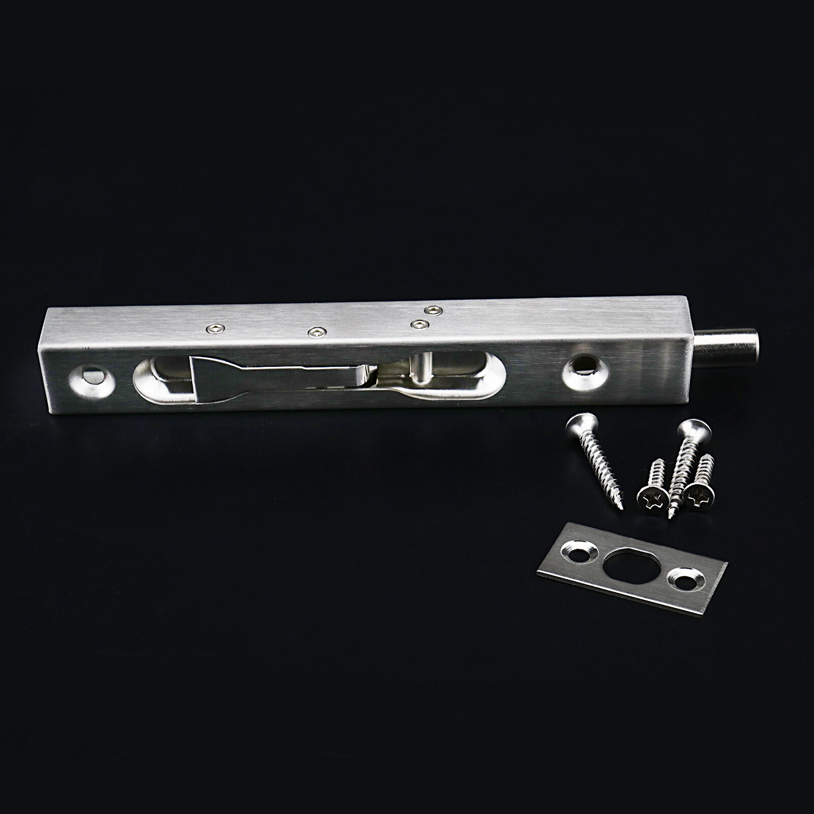 Stainless 150mm Security Door Guard Lever Action Flush Latch Slide Bolt ...
