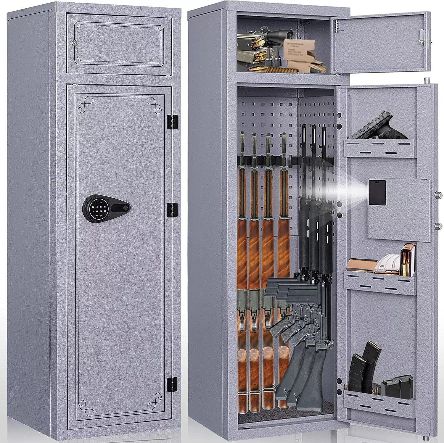 10-12 Gun Rifle Safe Guun Safes For Home Rifles And Pistols Large ...