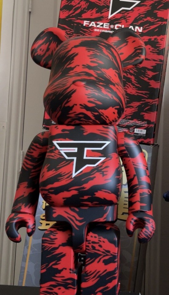 Bearbrick 1000% FAZE CLAN BEAR BRICK Designer Toys Gamer ESports ...
