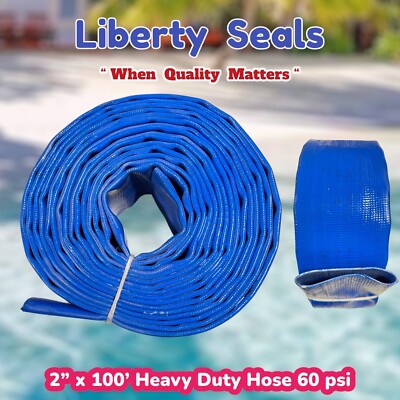 2" IN X 100' Ft PVC Lay Flat Agricultural Pump Discharge Hose By ...
