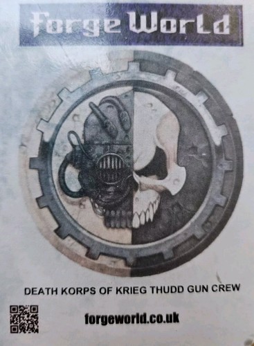 Games Workshop Warhammer 40K Forgeworld Death Korps of Krieg Thudd Gun ...