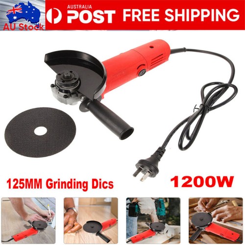 220V 600W Angle Grinder 125mm 5" Angle Grinder w/ Cutting Disc Grinder ...