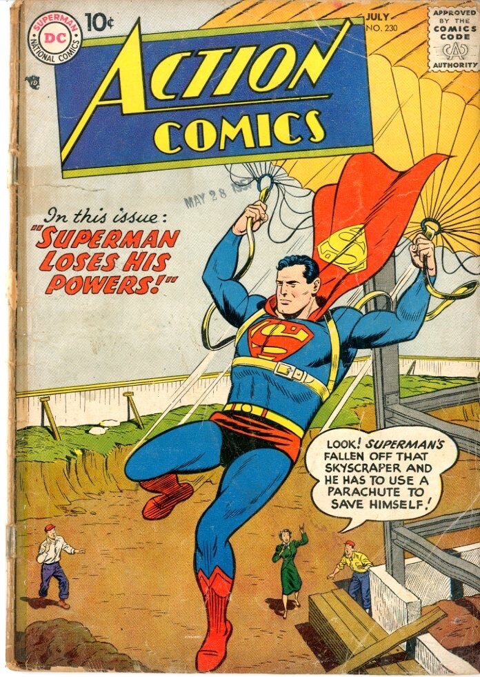 Action Comics # 230 GOOD June 1957 Spine taped together, 1 1/2" piece ...