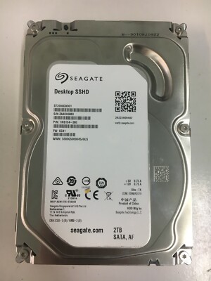 Used Working Seagate SSHD 3.5" 2TB ST2000DX001 5 Mar 2019 100717520 Rev ...