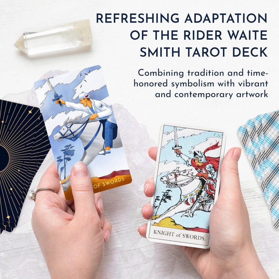 RYVE Awaken Tarot Cards Borderless with Guide Book - Modern Tarot Deck ...