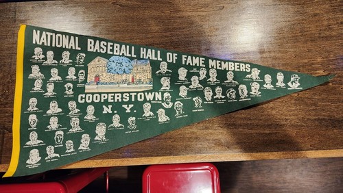 vintage National Baseball Hall Of Fame 49 Members Logo Pennant large 36 ...