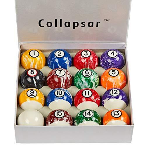 Collapsar Deluxe 2-1/4" Billiard Pool Balls Marble-Swirl Style ...