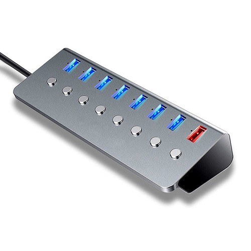 Multifunctional 8 Ports USB Hub USB Extension Converter with 7 USB3.0 ...