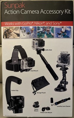 Sunpak Action Camera Accessory Kit for GoPro Nikon Sony, 6-Piece Kit | eBay