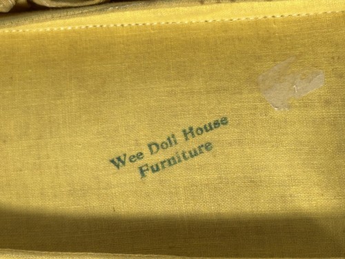 1930s Wee Doll House Antique Furniture Lot Bed Sofa Chairs Rug Floral ...