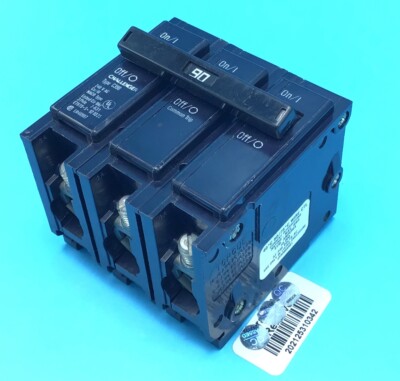 New Circuit Breaker Challenger Cutler Hammer C390 BR390 90 Amp 3 Pole ...