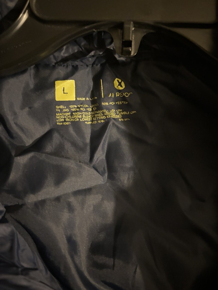 Dark Blue Packable Men's Winter Vest LARGE Xerson Brand Winter Cold ...