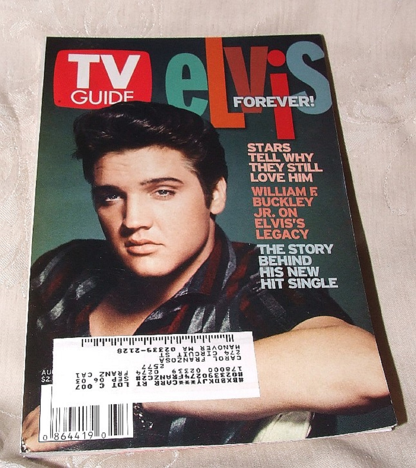 Aug 17 - 23 2002 TV GUIDE ELVIS PRESLEY Elvis Forever! Non Hologram ...