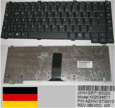 German QWERTZ Keyboard GERICOM Quanta Z500 K020346T1 AEKN1STG010 ...