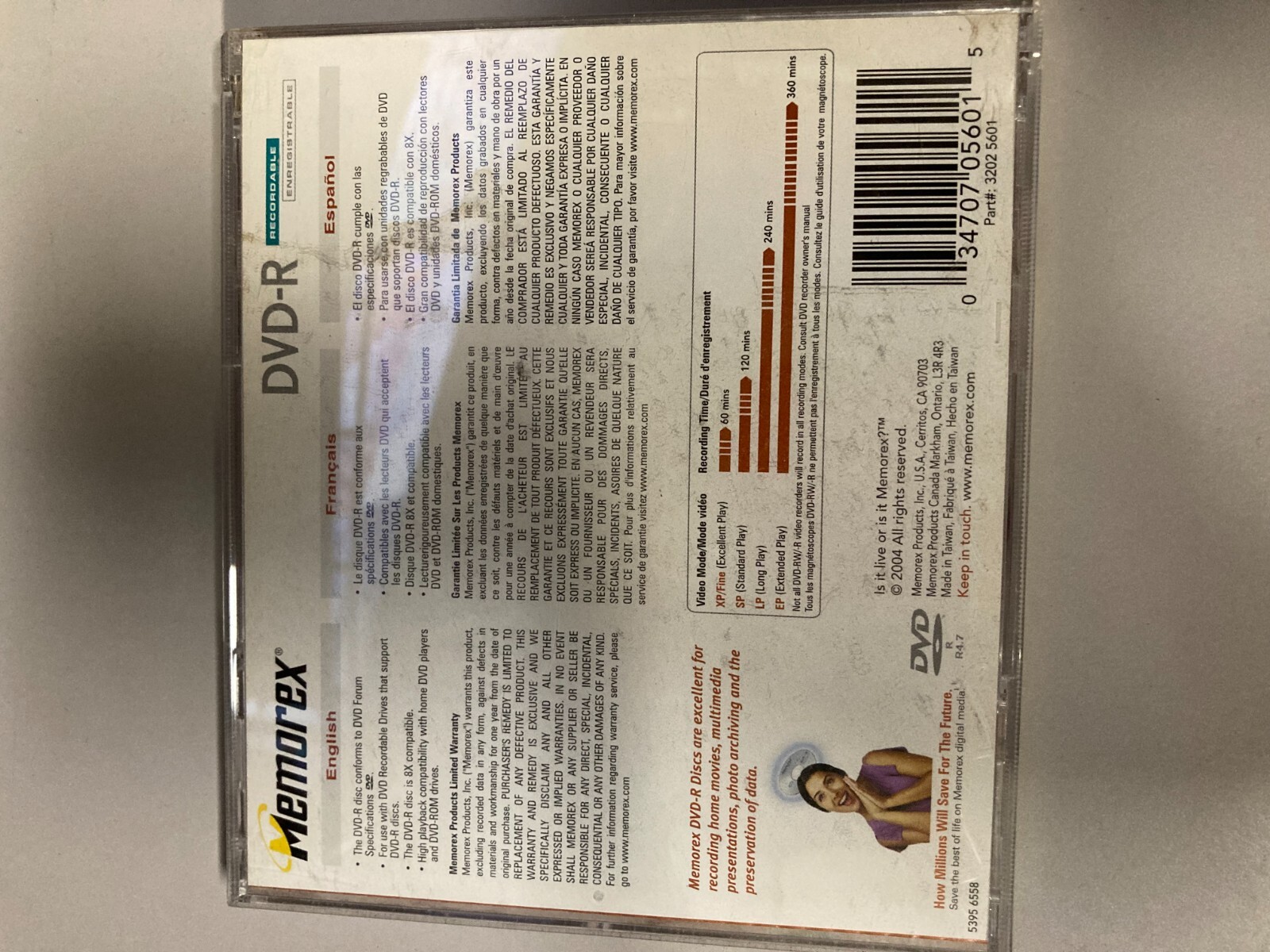 Memorex Dvd-R Recordable and Enregistrable | eBay