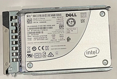 3RRN8 DELL INTEL 4500 SSD SSDSC2KB038T7R 3.84TB SATA 6Gb/s RI 2.5'' SSD ...