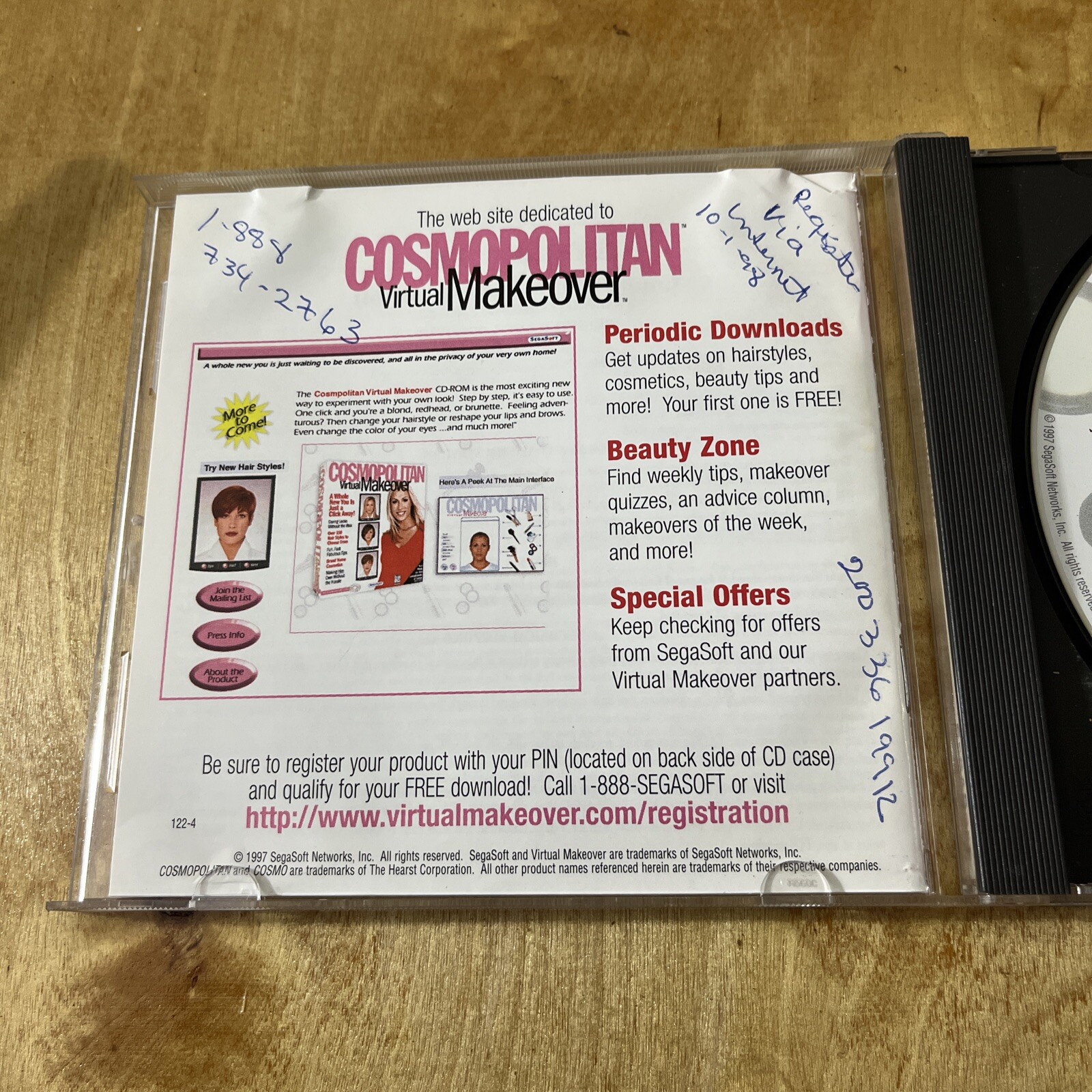 Cosmopolitan Virtual Makeover CD-ROM PC Game 1997 Windows Macintosh ...