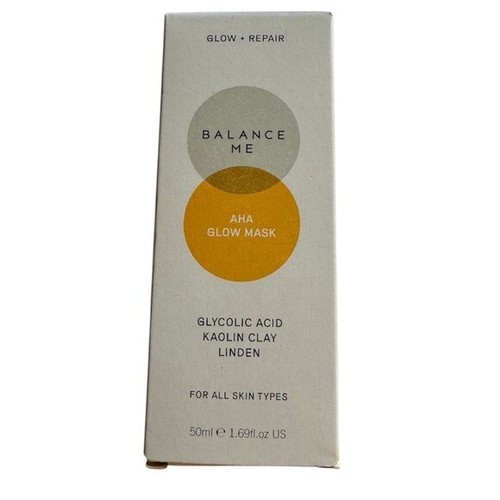 AHA Glow Mask Women 50ml 1.69FL oz US Gold and Cream Glow Repair Vegan ...