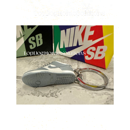Nike Keyring Dunks SB Trainer Low White Grey Fog Sneaker 3D Keychain ...