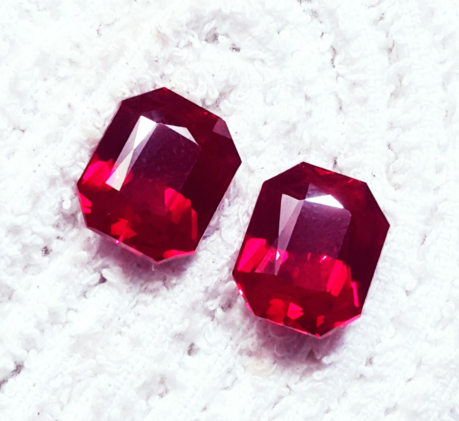Natural Red Ruby Loose Gemstone 8 to 10 Ct Certified Pair Free Gift | eBay