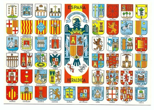 Spain Provincial Shields Continental Vintage Postcard | eBay