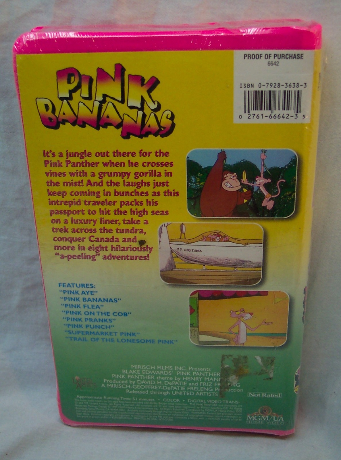 THE PINK PANTHER Cartoon Collection PINK BANANAS VHS VIDEO MOVIE NEW ...