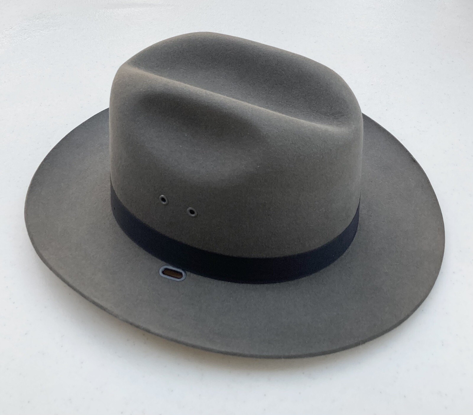 STRATTON TROOPER STYLE FELT HAT F38 Size 7 5/8 SHERIFF STETSON BRAND ...