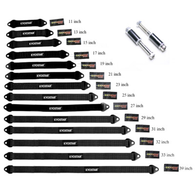 KYOSTAR 2pcs Black Racing Limit Straps Shock Suspension Webbing 13"-39 ...