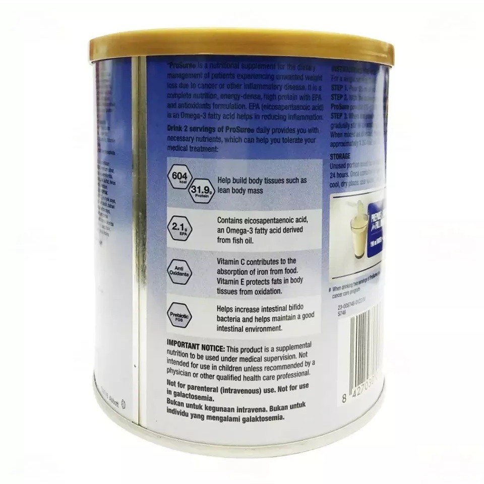 8x Abbott Pro Sure Milk Improve Appetite High Protein Prebiotic EPA ...