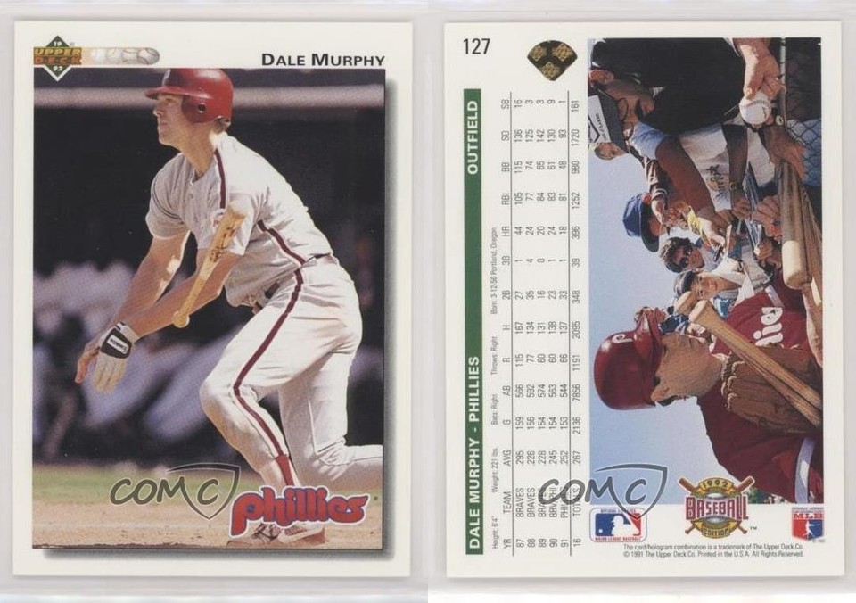 1992 Upper Deck Factory Set Gold Hologram Dale Murphy #127 h6c | eBay